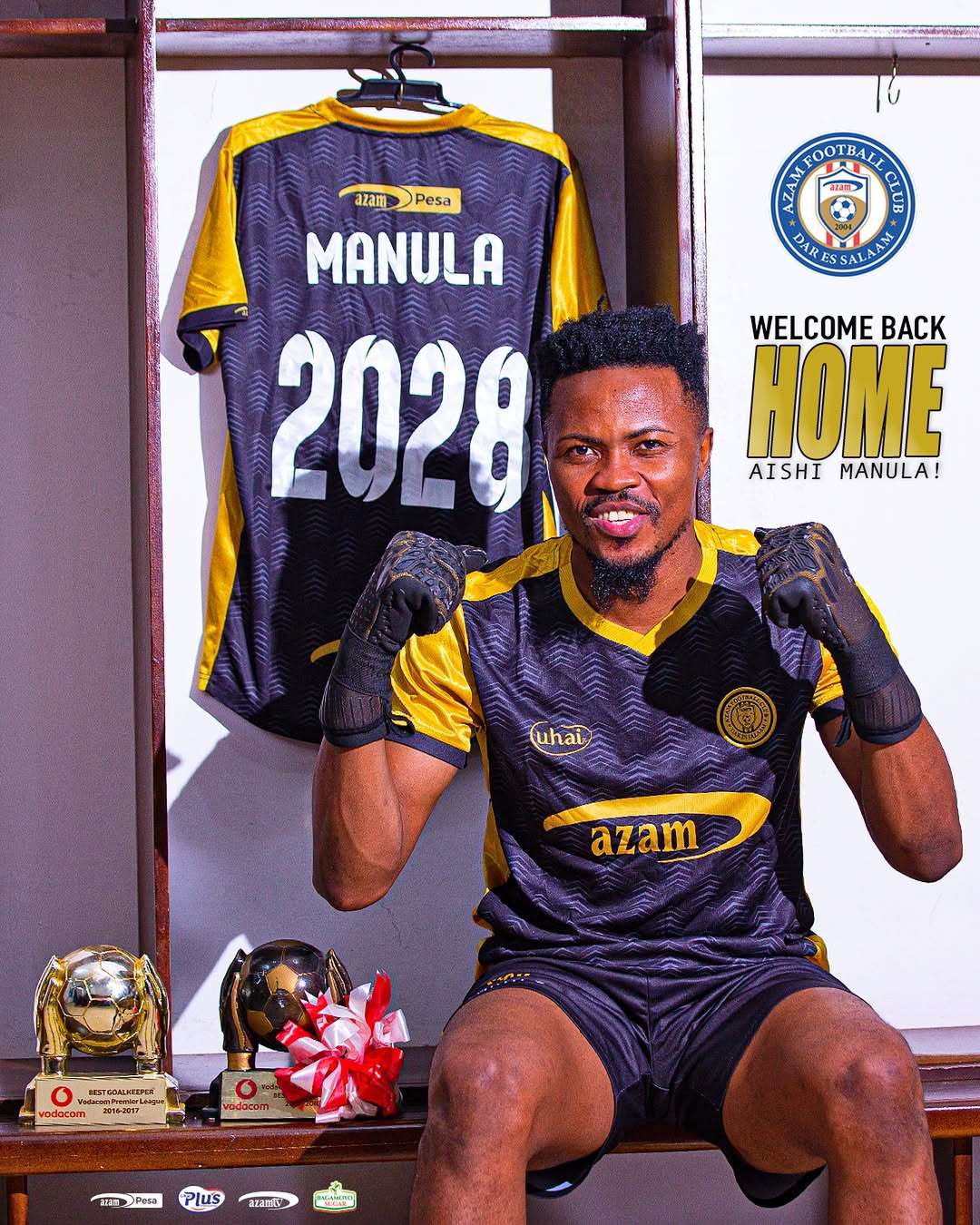 Aishi Manula amesaini mkataba kuitumikia Azam FC akitokea Simba SC i